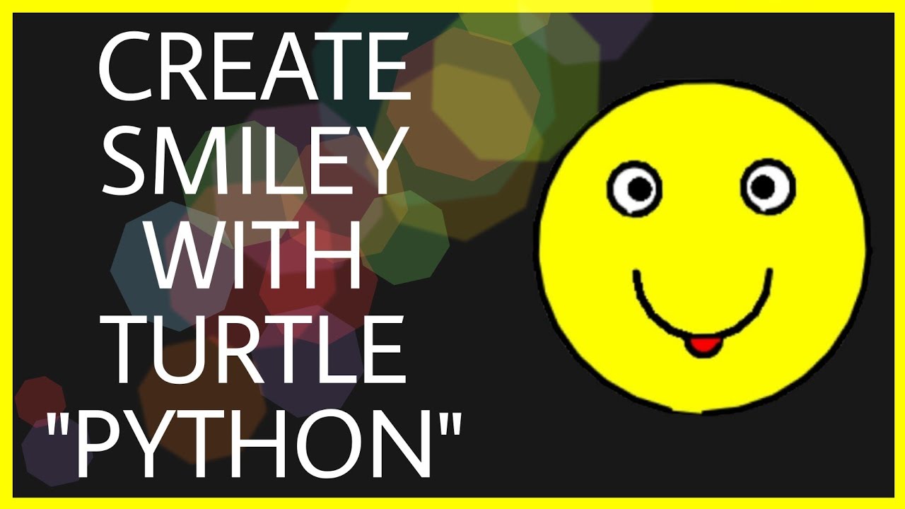 How to draw a smiley emoji with python turtle #smiley #emoji #turtle #face #python #easycode #circle