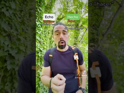 Echo vs hecho #learnspanish #spanish #español #gramatica #ortografia #parati #sabiasque #hecho