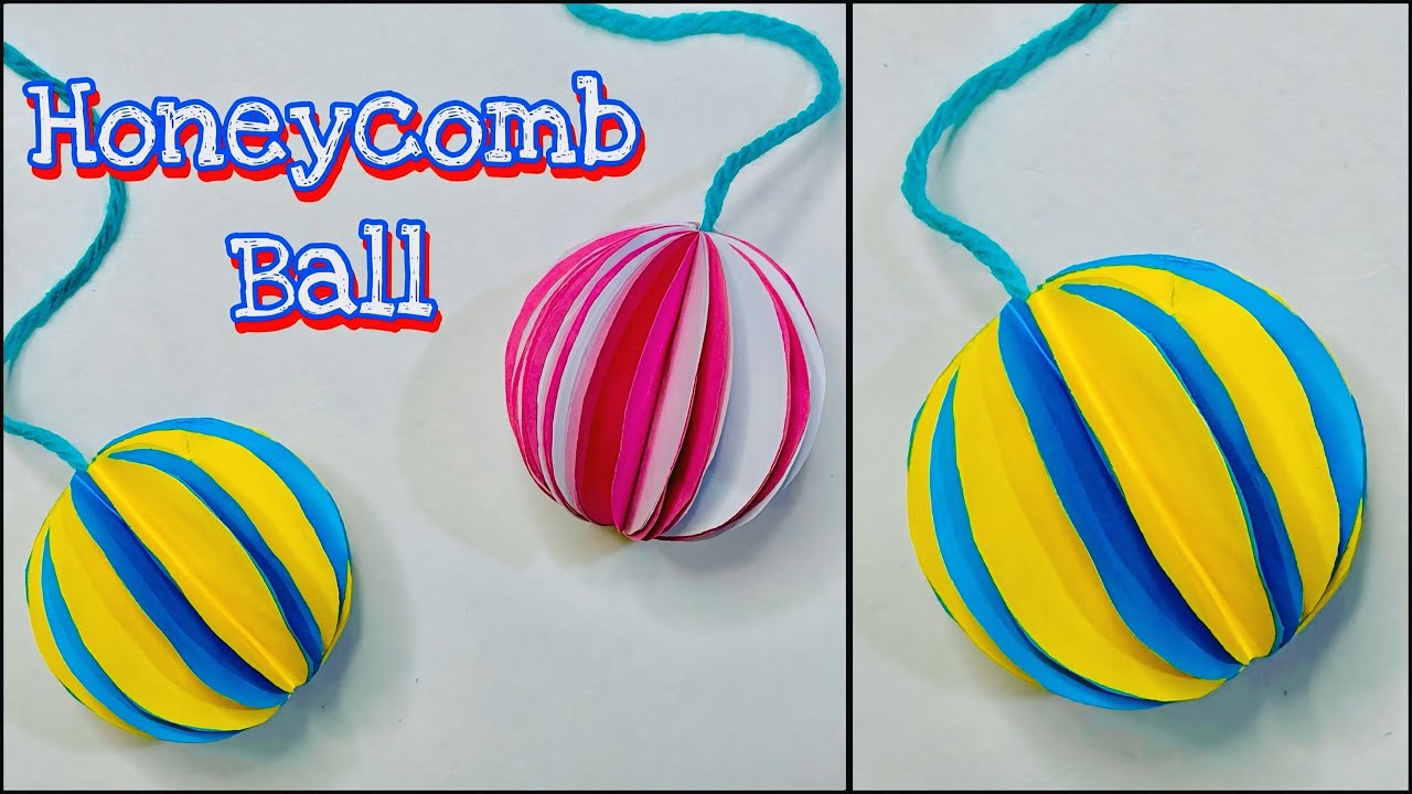 DIY Honeycomb Paper Ball | Easy Tissue Paper Decoration | Room & Party Decor Ideas