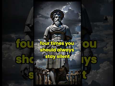 4 Times You Should ALWAYS Stay Silent #stoicism