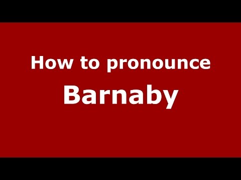 How to pronounce Barnaby (Germany/German) - PronounceNames.com