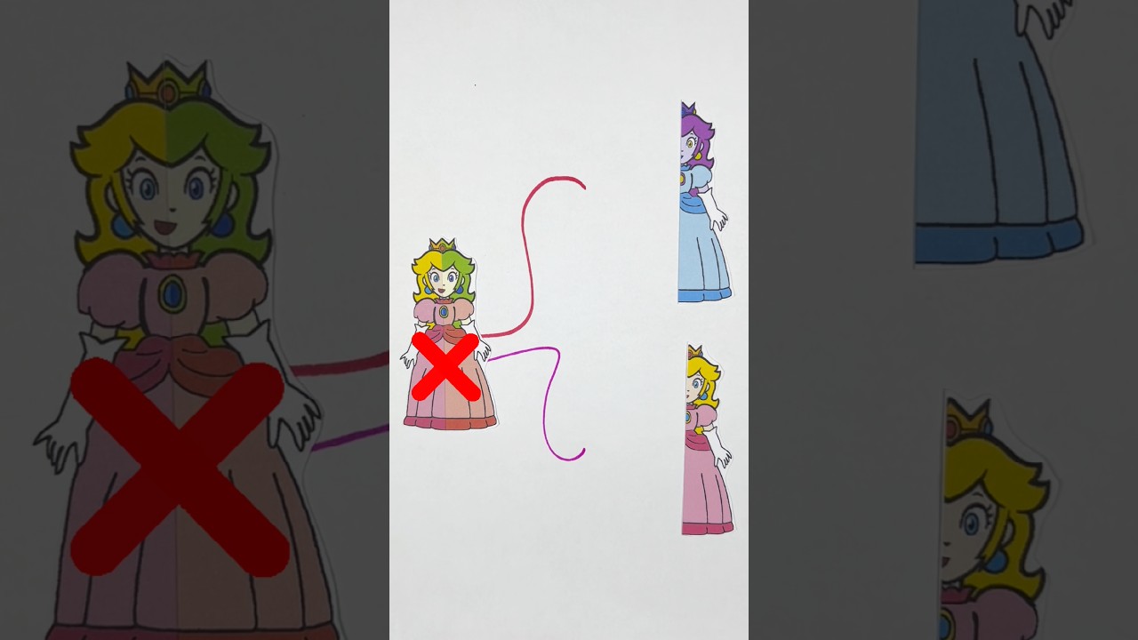 The Super Mario Galaxy Princess Peach Correct Colour Matching Game
