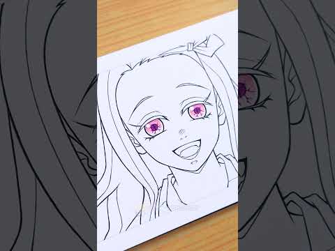 Drawing NEZUKO ???? || Demon Slayer / Kimetsu no Yaiba #shorts #demonslayer