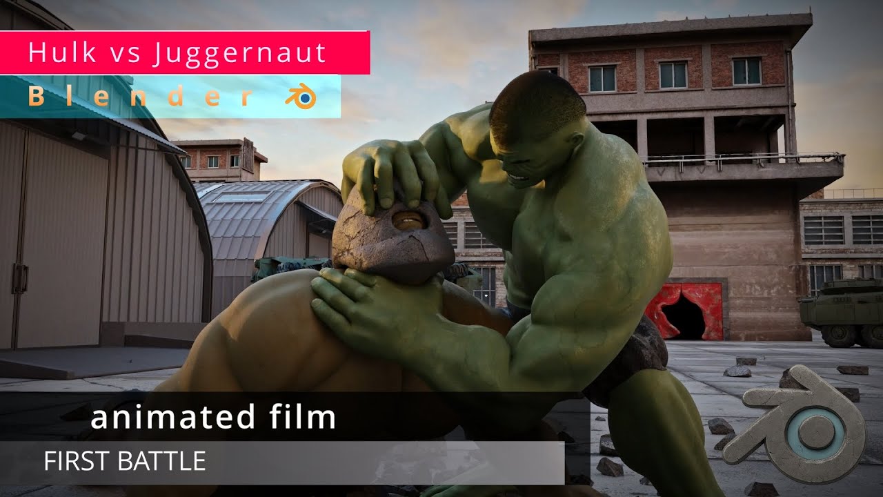 HULK vs JUGGERNAUT Fight | Blender CGI Short