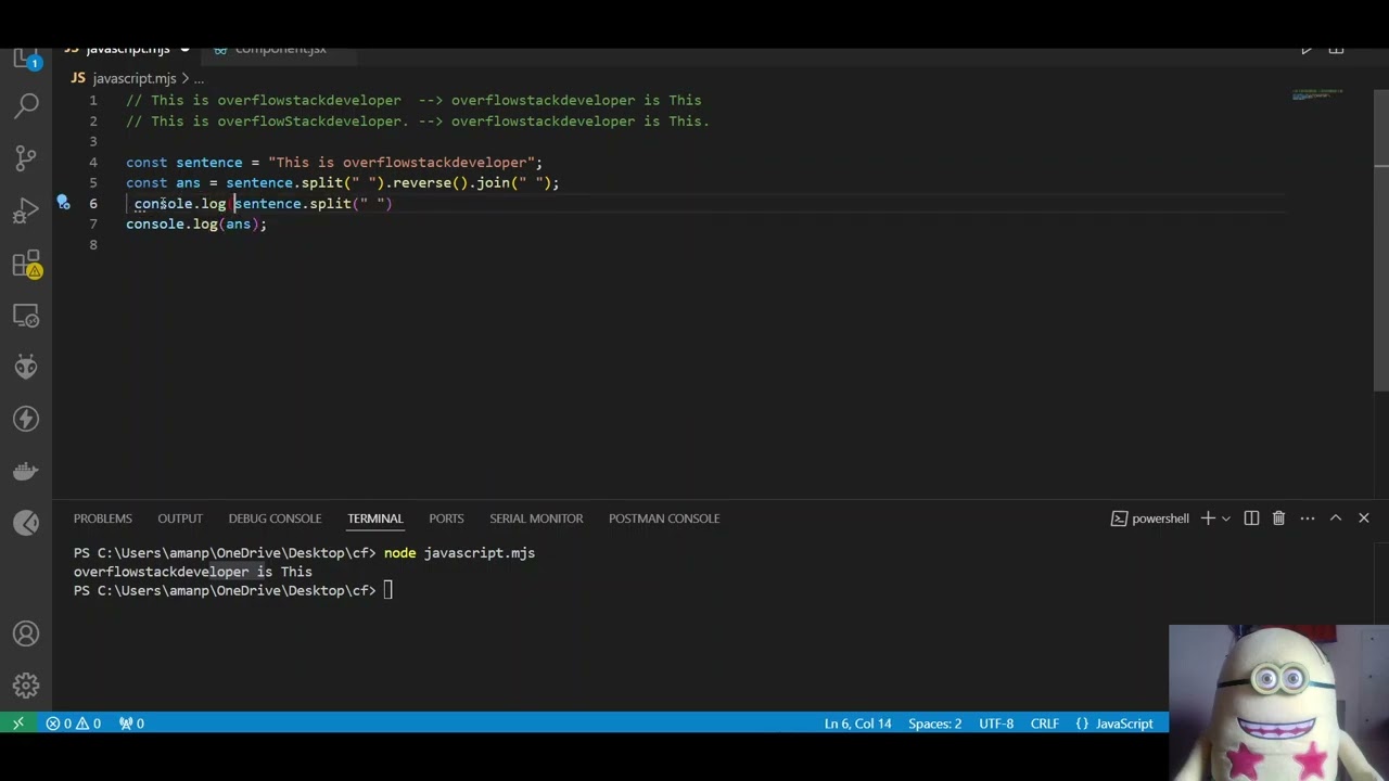 JavaScript String Manipulation Made Easy | Slice, Split, Reverse, Join #overflowstackdeveloper #code