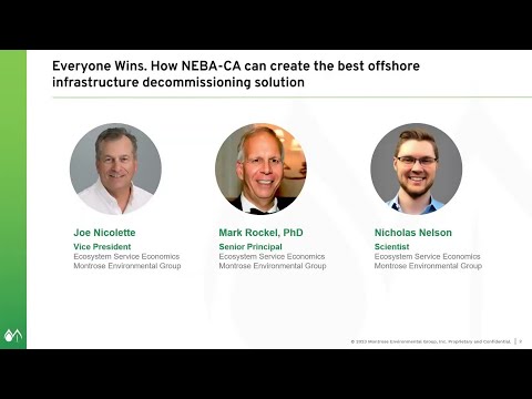 Everyone Wins. How NEBA-CA can create the best offshore infrastructure decommissioning solution