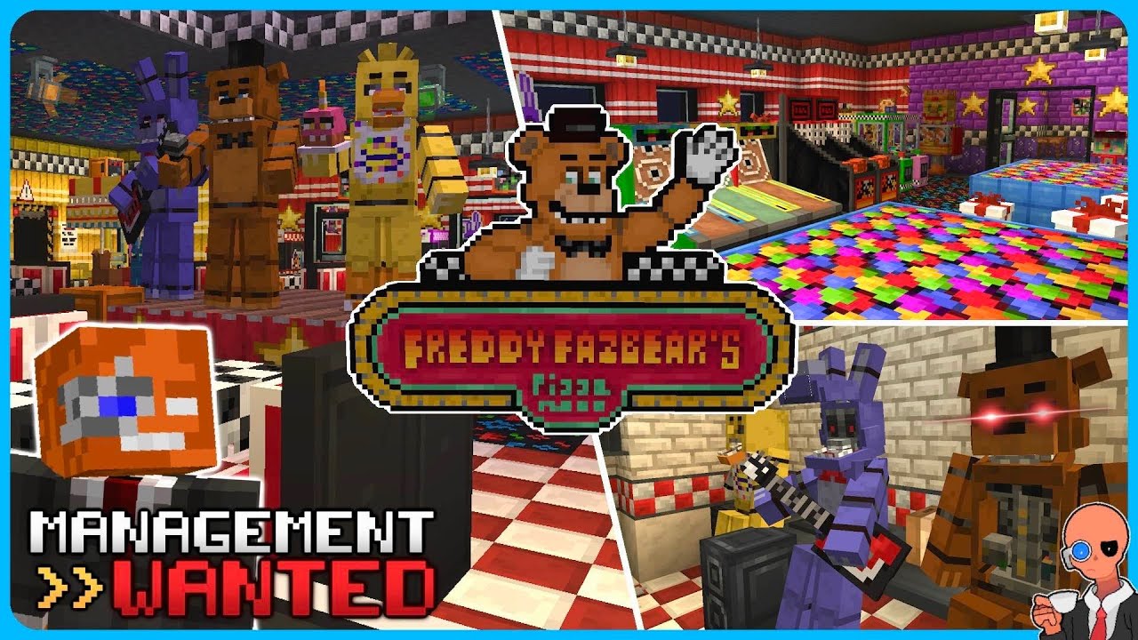 I built my own custom FNAF map in Minecraft with mods (Management Wanted)
