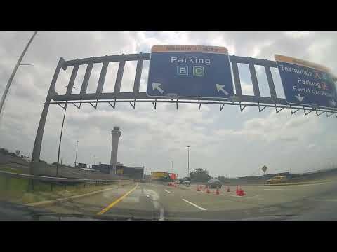 Driving to Short Term Parking Lot B @ Newark Liberty International Airport from Route 1/9 South
