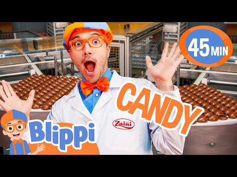 Blippi Visits the Candy Factory! Educational Videos for Kids