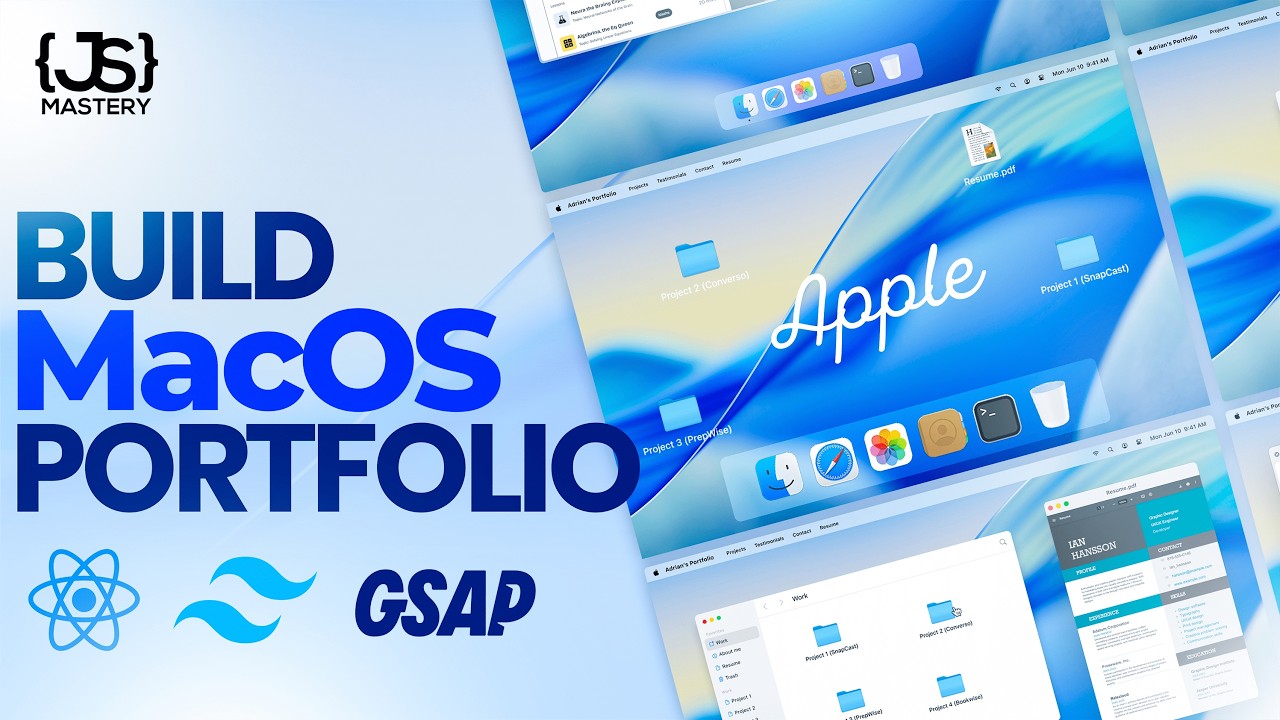 Build and Deploy a MacOS style Portfolio with React, GSAP & Tailwind