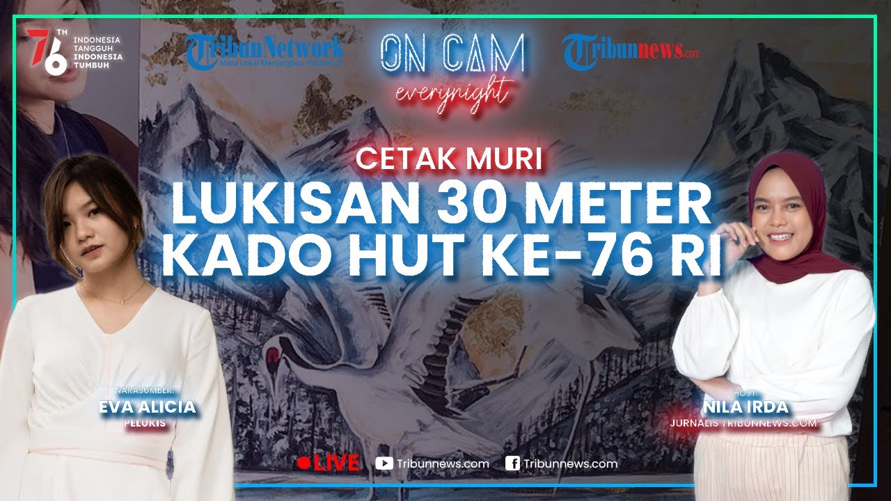 Eva Alicia Cetak Muri Lukisan Terpanjang 30 Meter Kado HUT Ke-76 RI ...