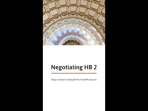 Negotiating HB 2 - The School Funding Bill