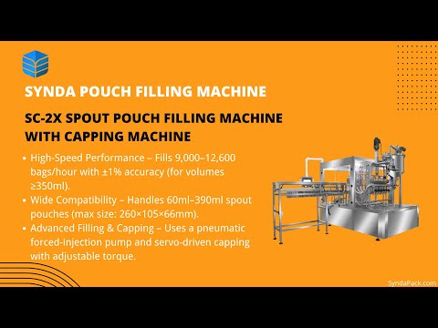 SC-2X Spout Pouch Filling Machine With Capping Machine | Synda Pack