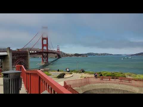 Golden Gate Bridge - walking from the Visitors Center on to Bridge