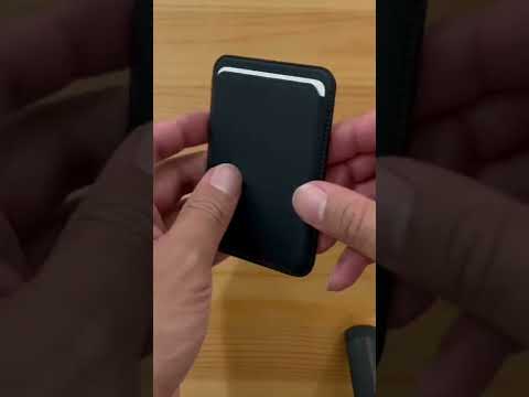 Unboxing iPhone Leather Wallet with MagSafe - Midnight