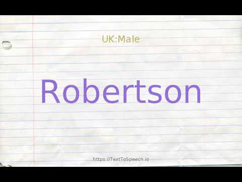 How to pronounce robertson