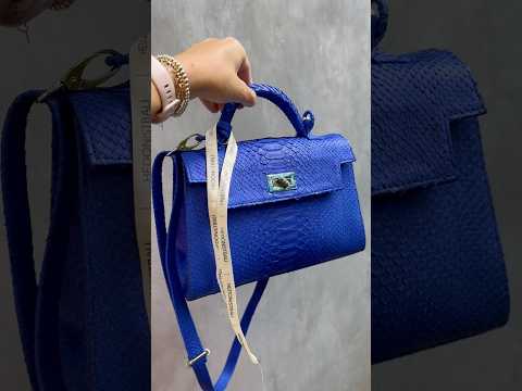 IDA genuine python skin bag in bright blue. Shop online via link in bio #bag #bags #ultramarinebag