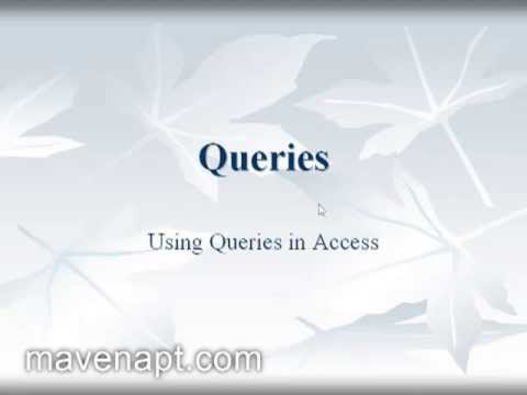 7. Ms Access 2003 Tutorials in Urdu - Database Queries Urdu Tutorials