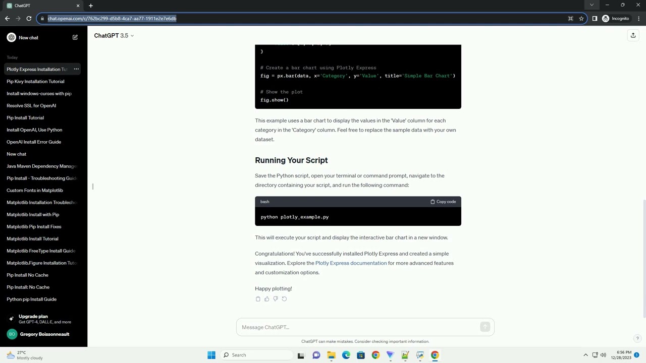 pip install plotly express as px
