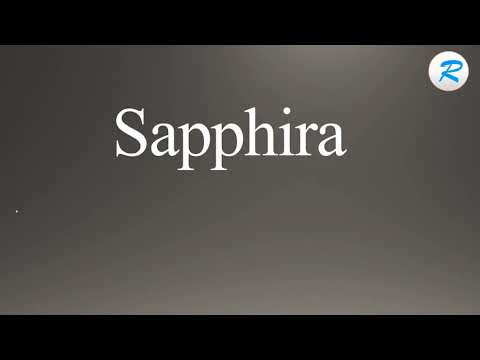 How to pronounce Sapphira