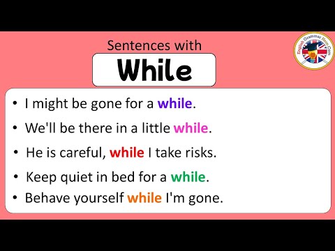 Sentences with While, While in a Sentence, Example Sentences about While #sentences #grammar