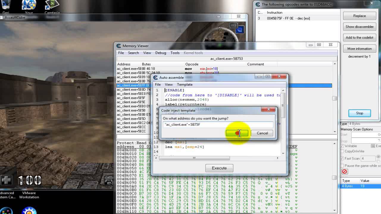 Cheat Engine - Code Injection - [Auto Assemble] - Youtube