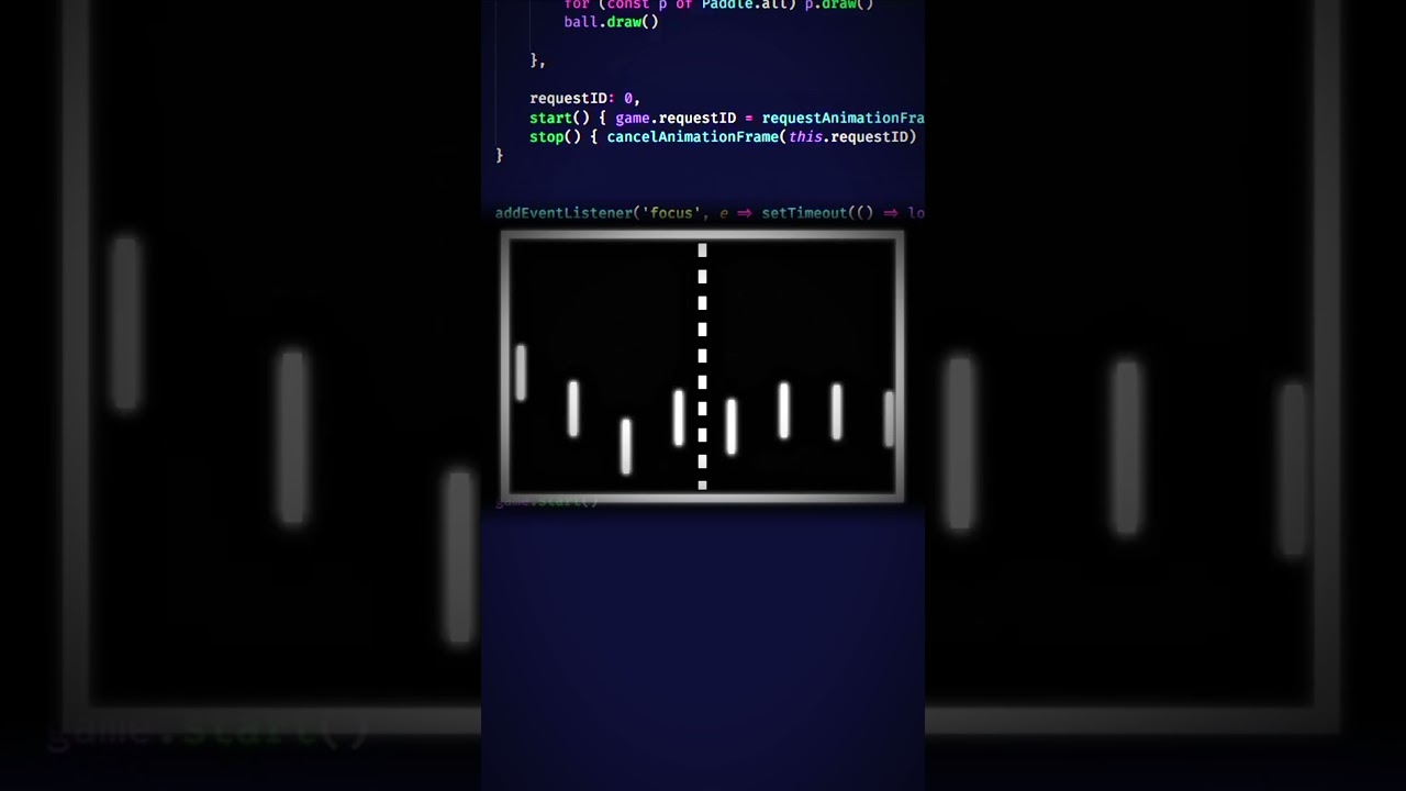 Coding Pong in JavaScript Timelapse