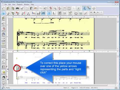 Smartscore Correcting Part Linking