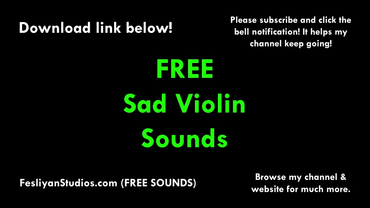 Sad Violin Free Sound Effect (Various Versions!)