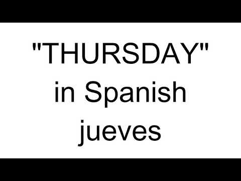 "Thursday" in Spanish | Spanish Lessons