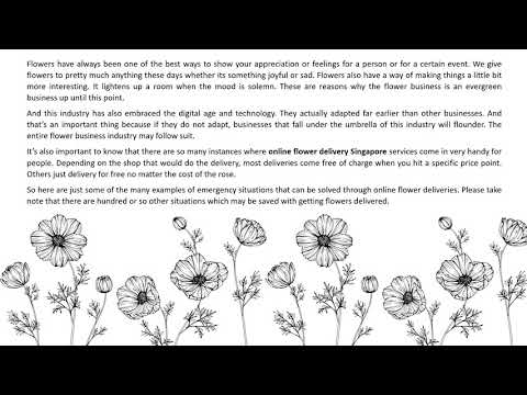 Emergency Situations Solved by Online Flower Deliveries