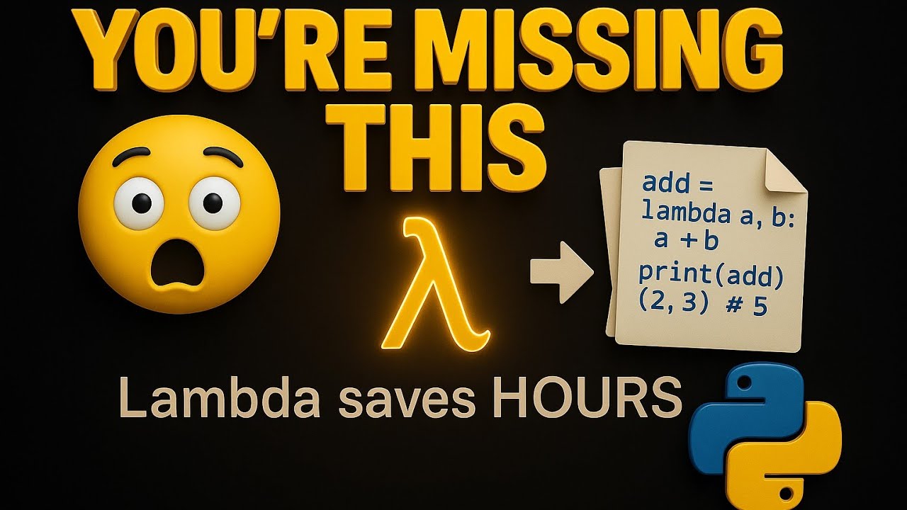 This tiny Python trick saves HOURS — Lambda explained 💡| Python Tutorial for Beginners