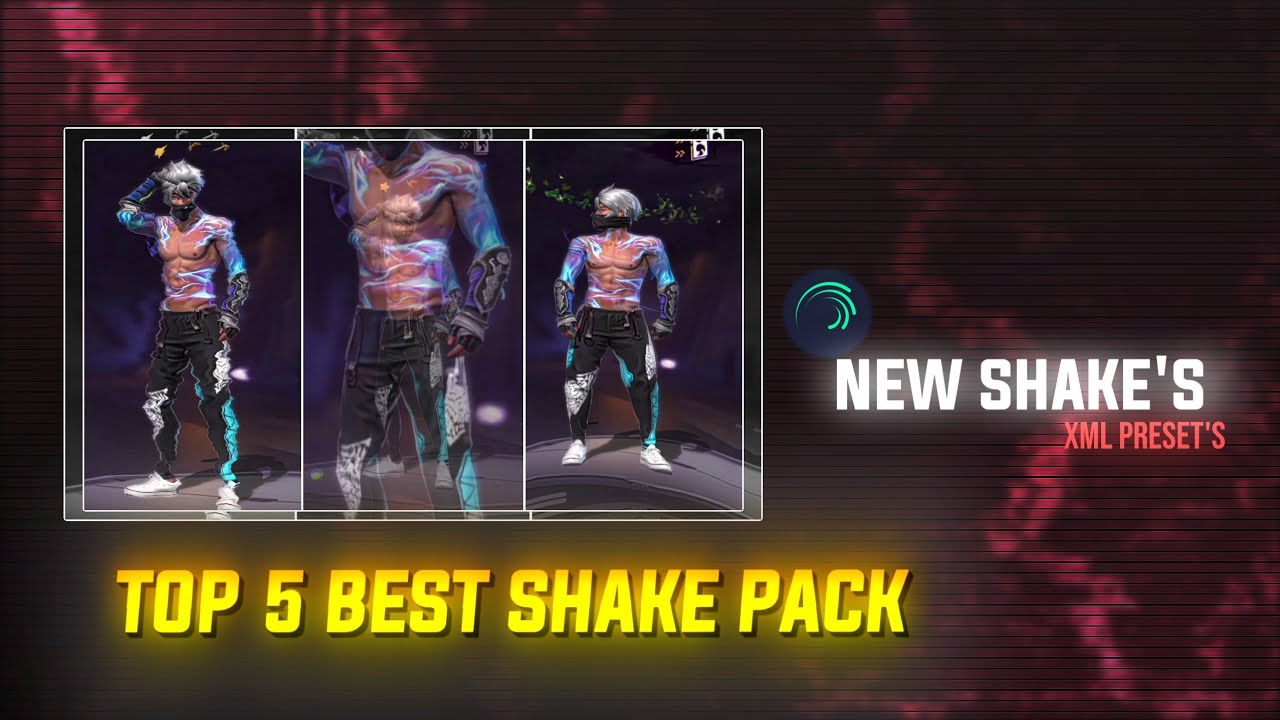 Top 5 Shakes Xml Preset's | Freefire New Shakes Pack | ff Shakes | Free To Use 💯