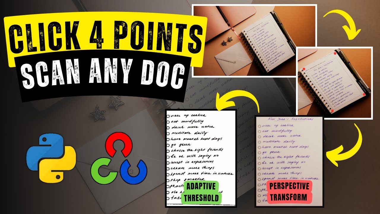 Build a Document Scanner in Python | OpenCV Perspective Transform