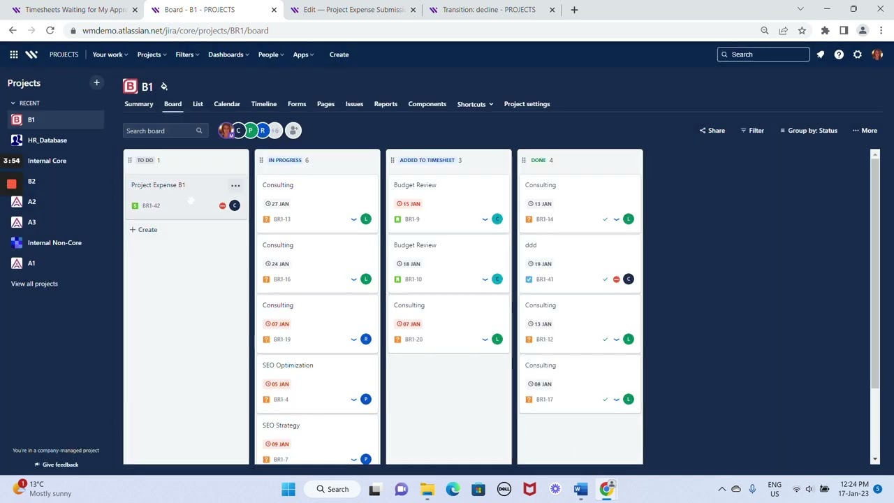 Multiple Workflows + Components to Track Time and Cash Expenses within a Single Project