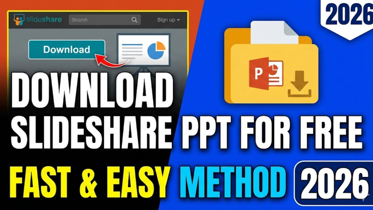 How to download ppt file from SlideShare for FREE | 2026