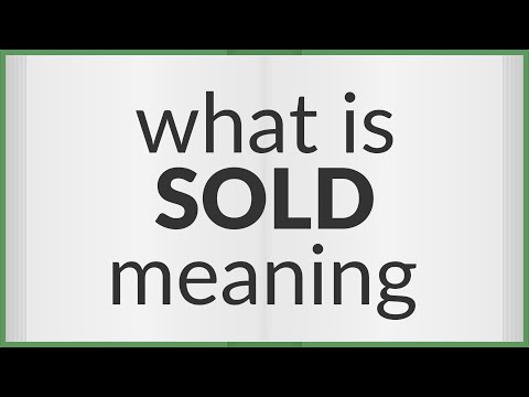 Sold | meaning of Sold