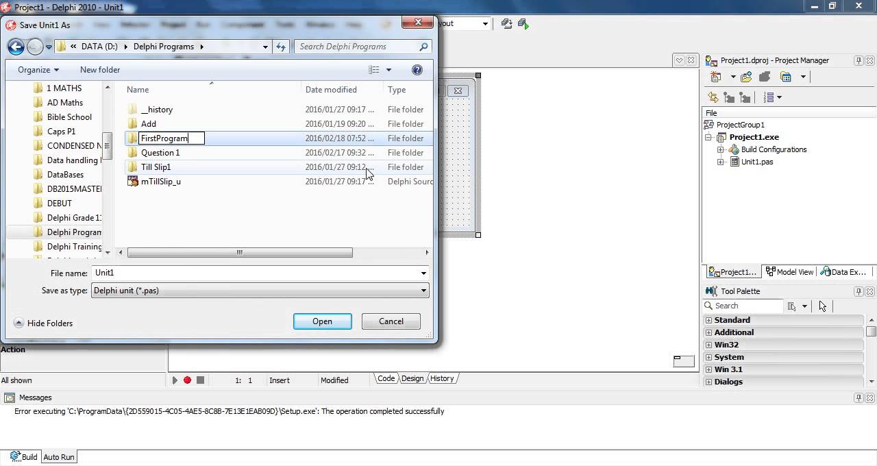 Delphi Program: Getting Started