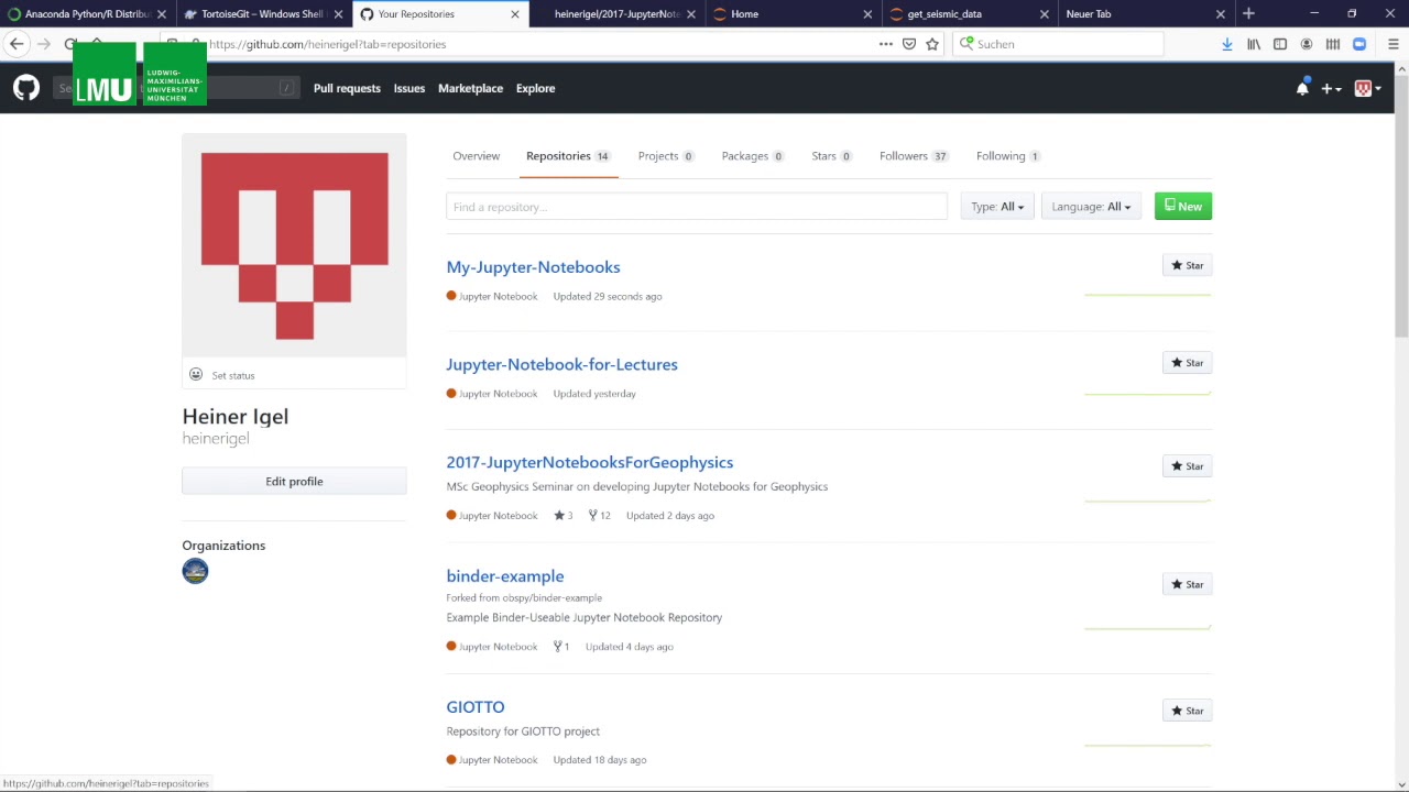 How to link a GitHub repository of Jupiter Notebooks with MyBinder
