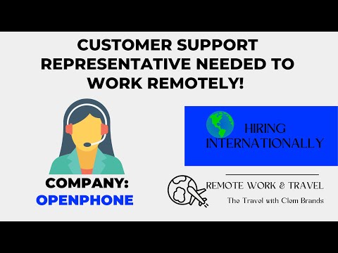CUSTOMER SUPPORT REPRESENTATIVE NEEDED TO WORK REMOTELY/International, work from home job!