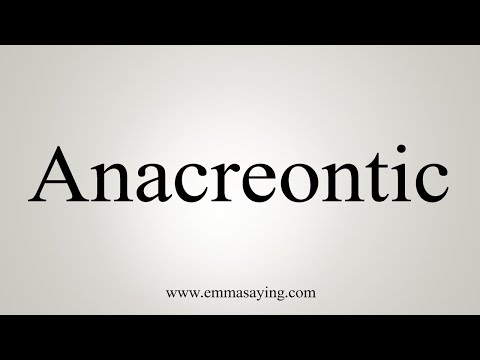 How To Say Anacreontic