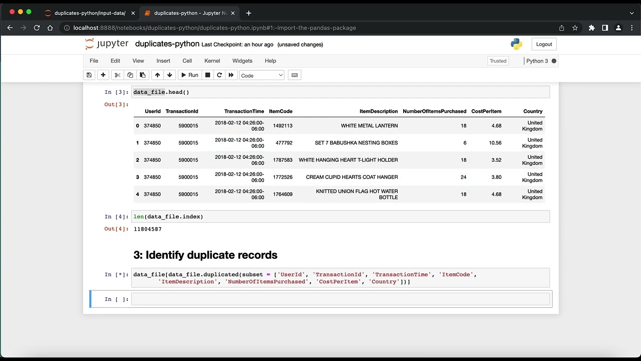 Finding Duplicate Records with Python