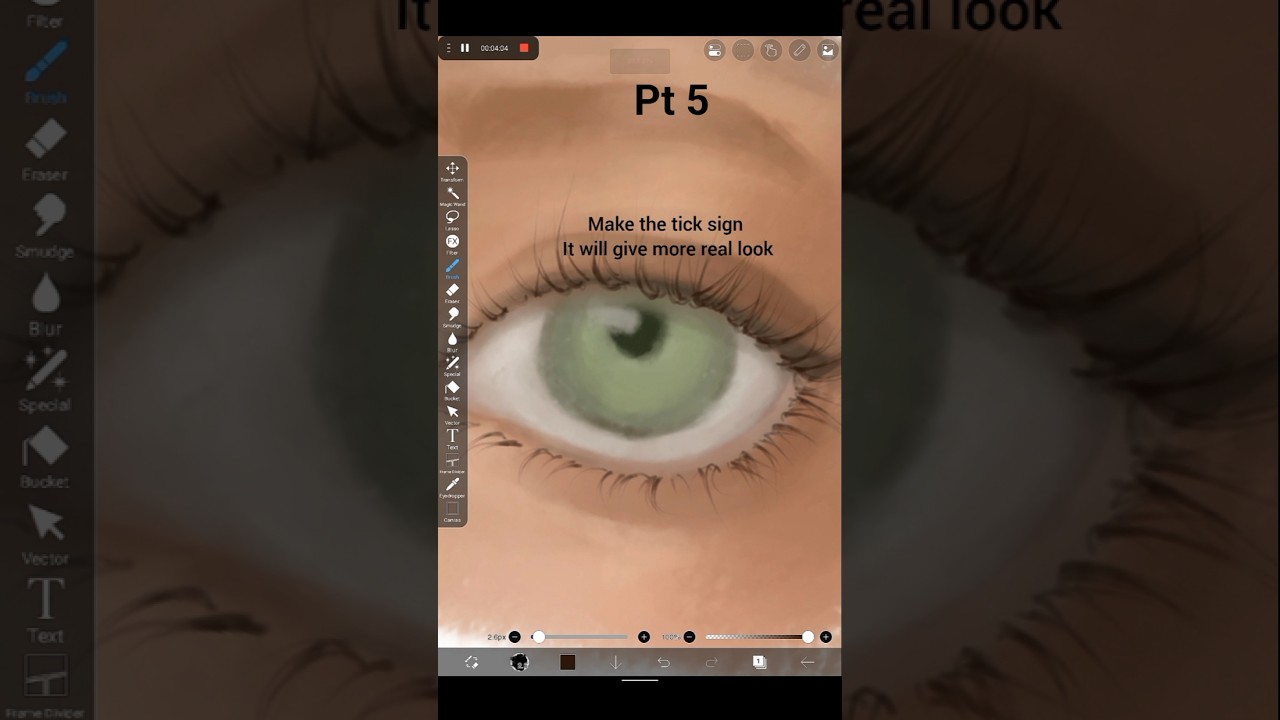 eyelash tutorial with brush #ibispainttutorial #ibispaintx #ibispaintxart