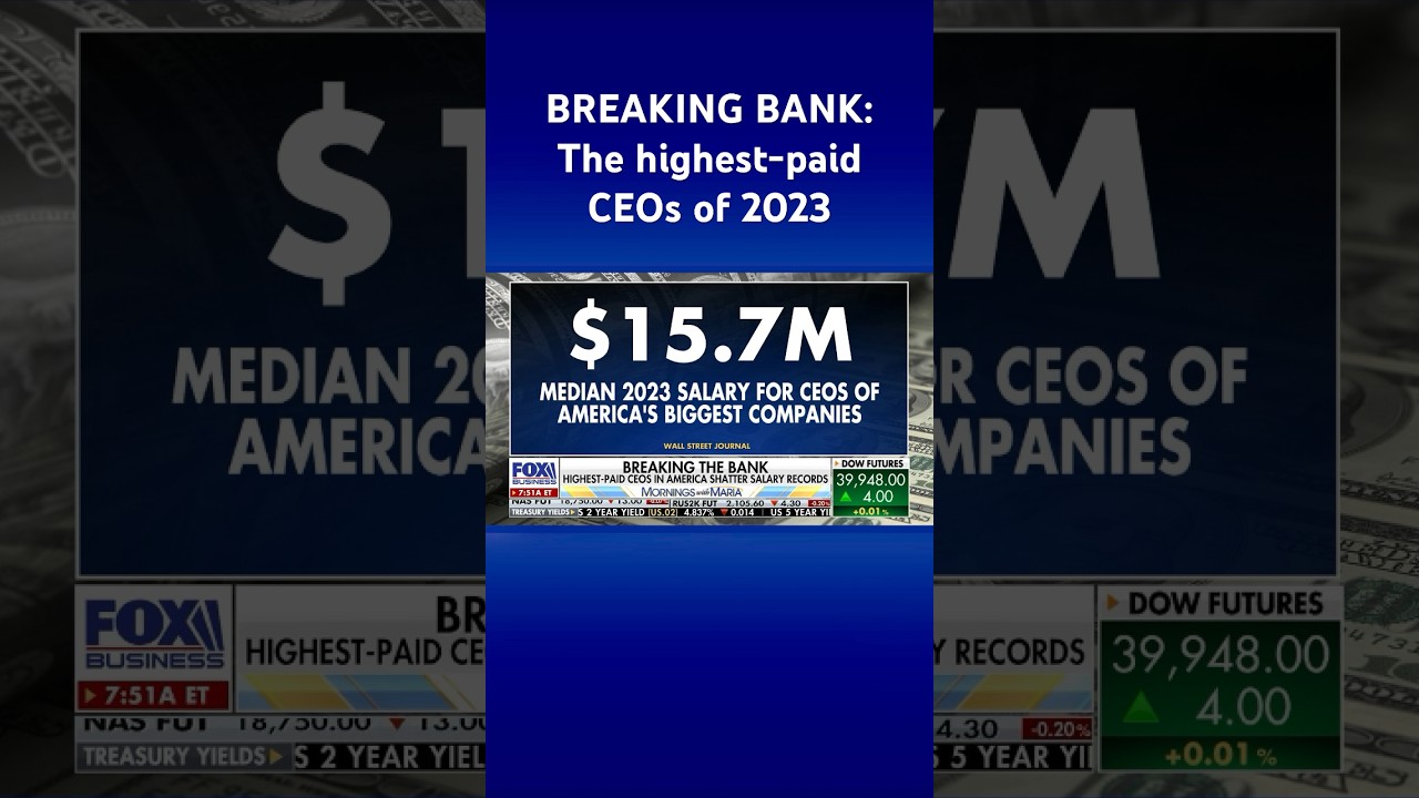 $15.7 million is the median salary for CEOs of America’s biggest companies #shorts