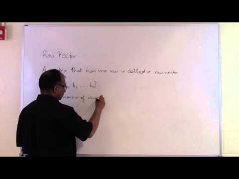 What Are Row and Column Matrices? - Expii