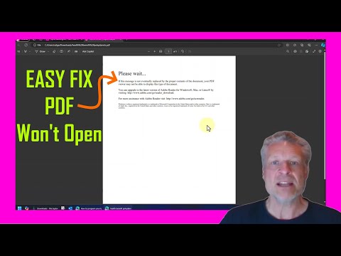 SOLVED: PDF Won't Open - Please Wait Message
