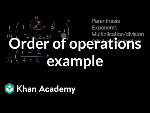 Order of operations example: fractions and exponents (video) | Khan Academy