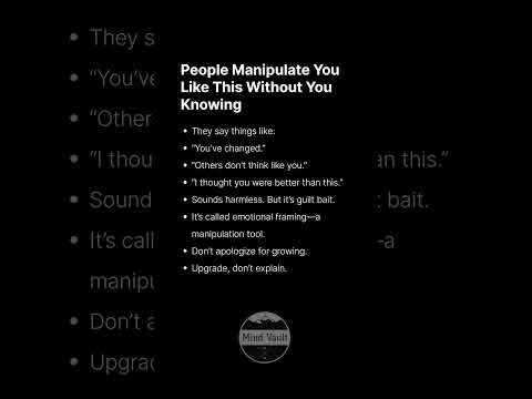 People Manipulate You Like This Without You Knowing
