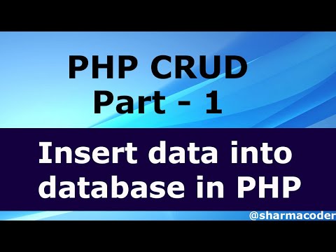 Learn PHP CRUD 1 How to Insert data into database in PHP MySQL | PHP 2021 - Mind Luster