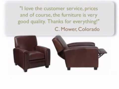 Burton Designer Style Living Room Leather Recliner